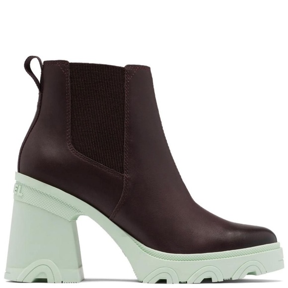 Sorel Shoes Nib Sorel Brex Waterproof Platform Block Heel Leather Chelsea Boot Poshmark